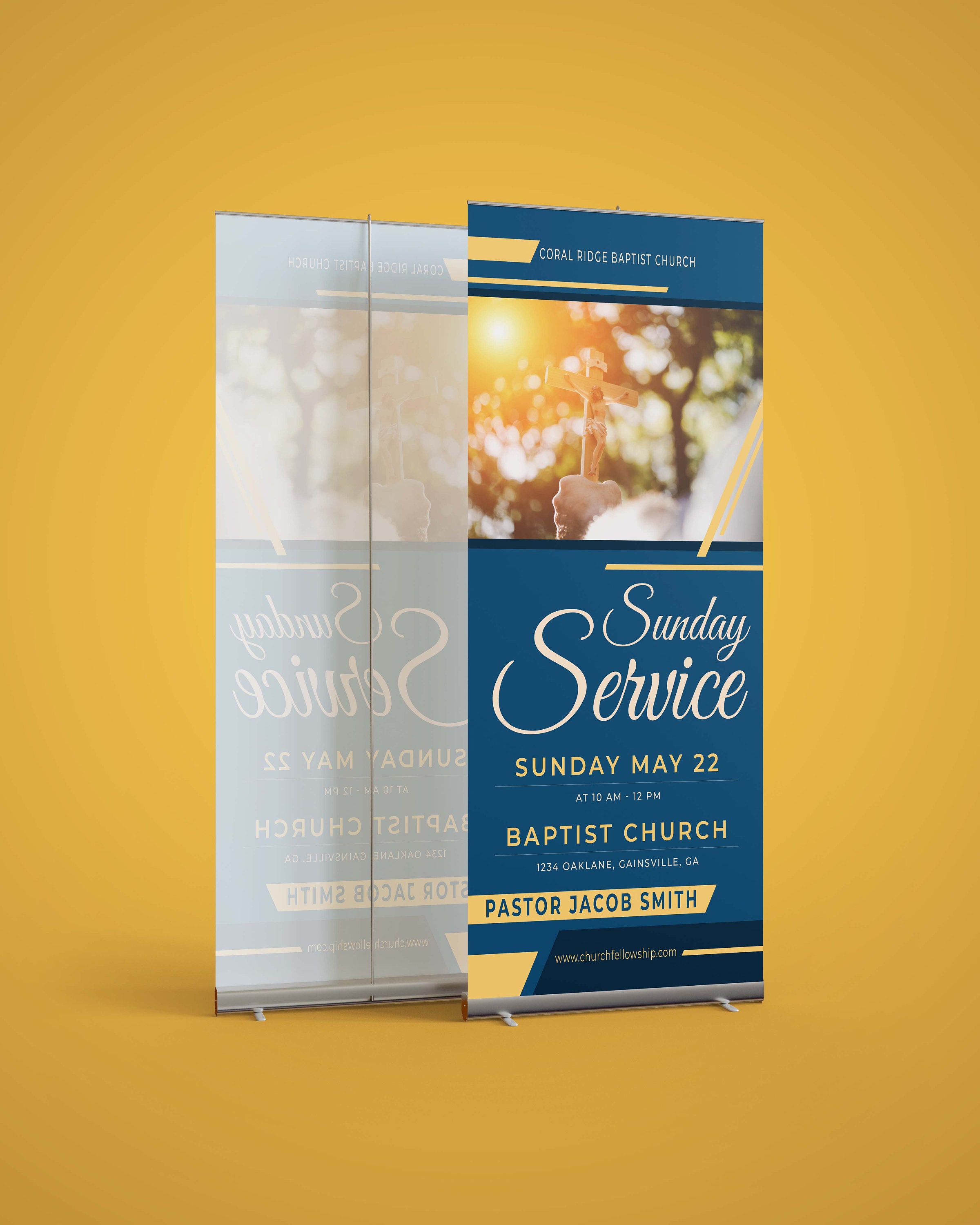 Custom Church Retractable Banner Stand INCLUDED With Full - Etsy