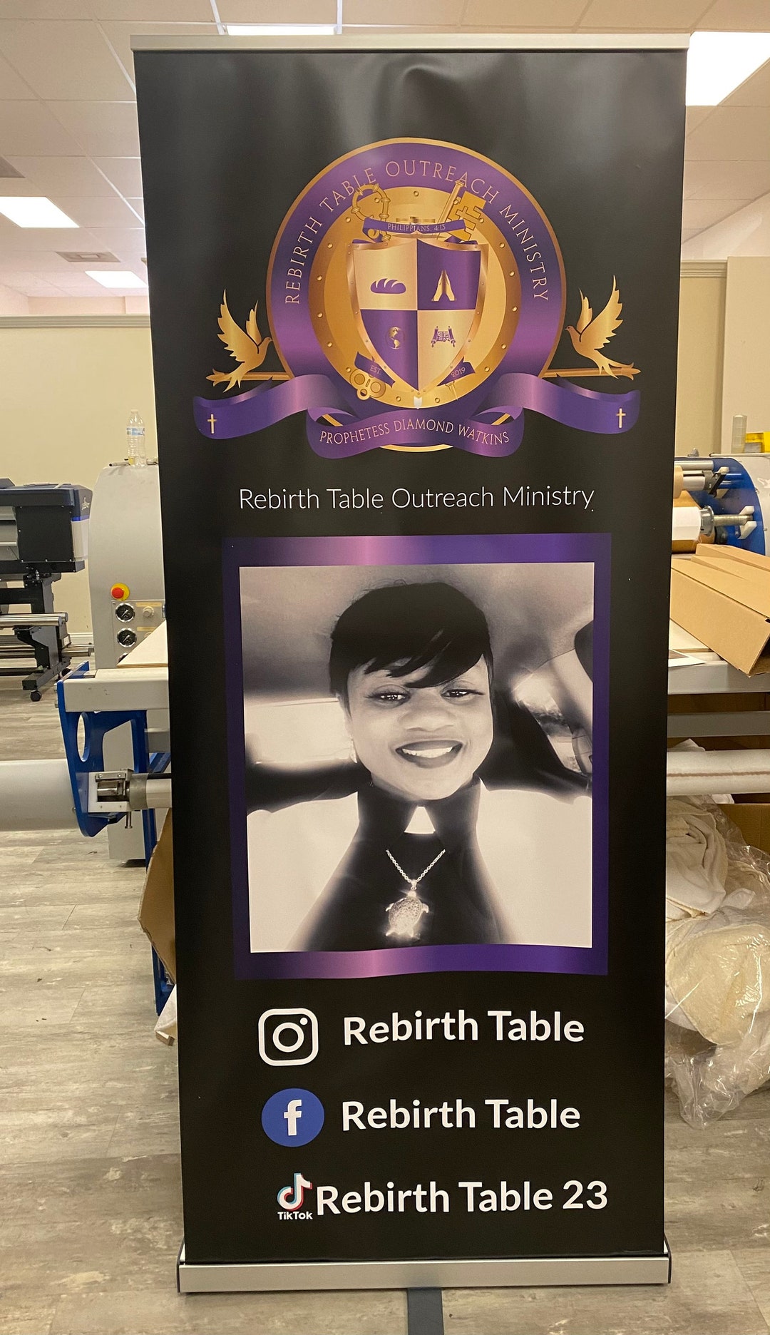 Custom Church Retractable Banner Stand INCLUDED With Full Color Print ...