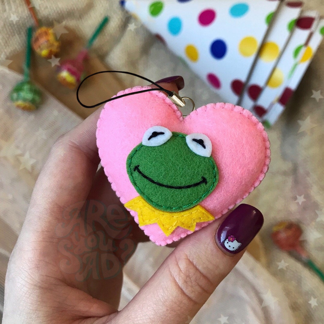Areusad Kermit the Frog Sesame Street Handmade Keychain, Keyring - Etsy