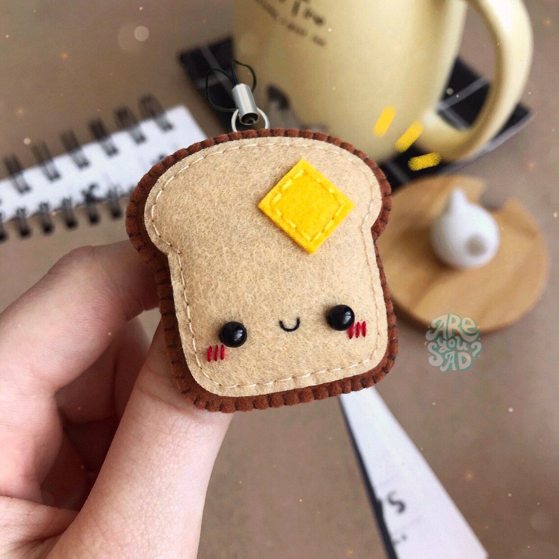 Areusad Yummy Toast Handmade Keychain, Keyring - Etsy