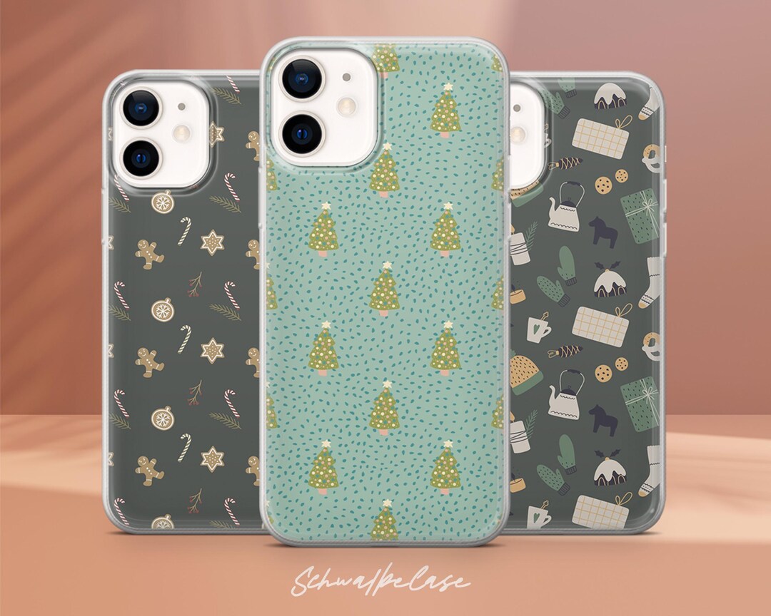 Christmas Phone Case Winter Peppermint Cover for iPhone 16e, 15, 14, 13 ...