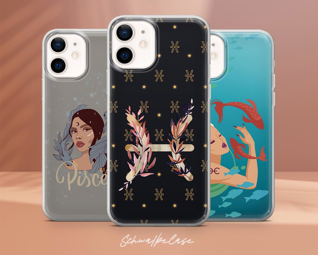 Pisces Print Phone Case Zodiac Star Cover for iPhone 16e, 15, 14, 13 ...