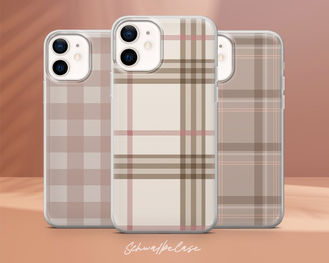 Plaid Phone Case Tartan Fabric Print Cover Fit for iPhone 15 Pro Max ...