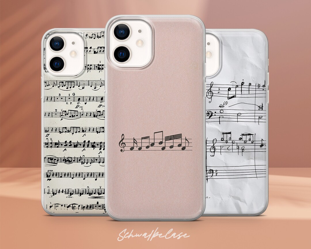 Charming Note Phone Case Music Sheet Cover for iPhone 16e, 15, 14, 13 ...