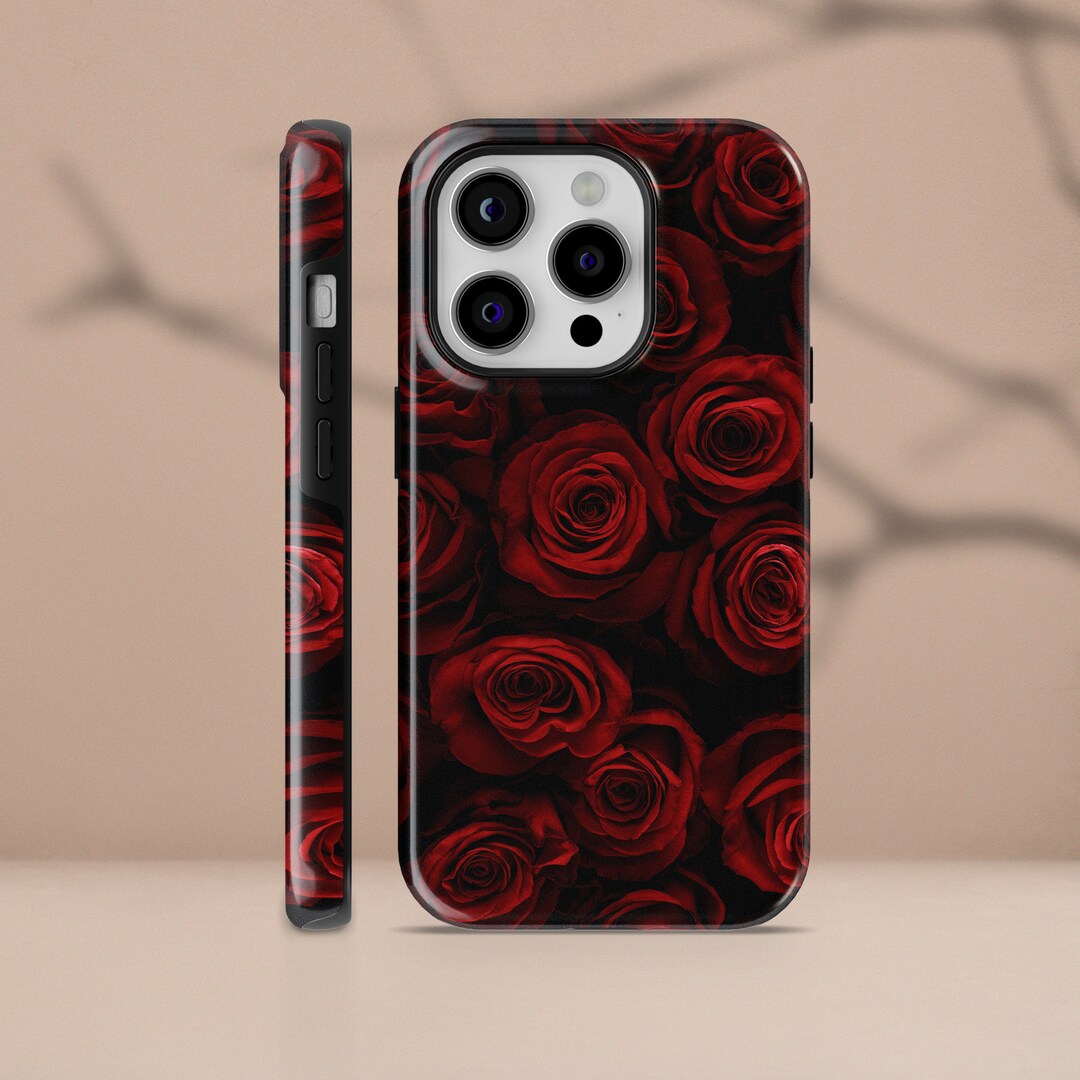 Aesthetic Red Rose Phone Case Romantic TOUGH Cover Fit for 16 Pro Max ...