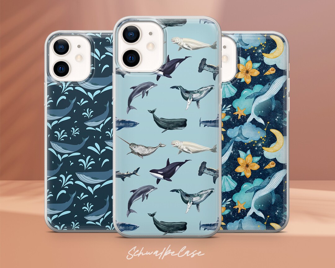 Ocean Whale Phone Case Underwater Sea Cover for iPhone 16e, 15, 14, 13 ...