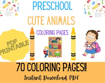 Preschool Coloring Pages 100 Printable Animal Coloring Pages for Boys ...