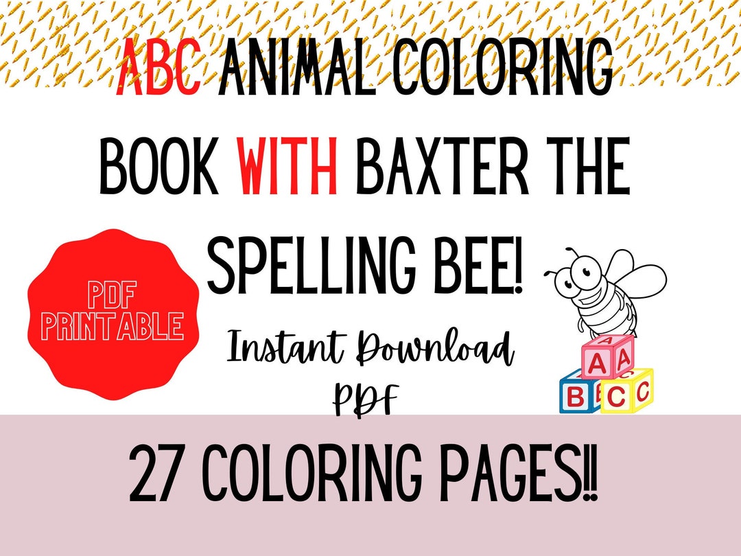 Abcs With Animals Coloring Book Pages, Printable Abcs Animals Coloring ...
