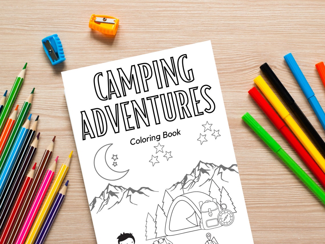 Camping Coloring Pages for Kids, Printable Camping Coloring Book ...