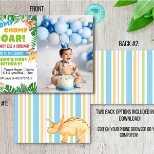 EDITABLE Boy Birthday Invitation First Birthday Invitation - Etsy