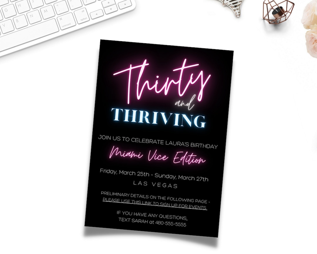 30th Birthday Invite, Thirtieth Birthday Invitation, 30th Birthday ...