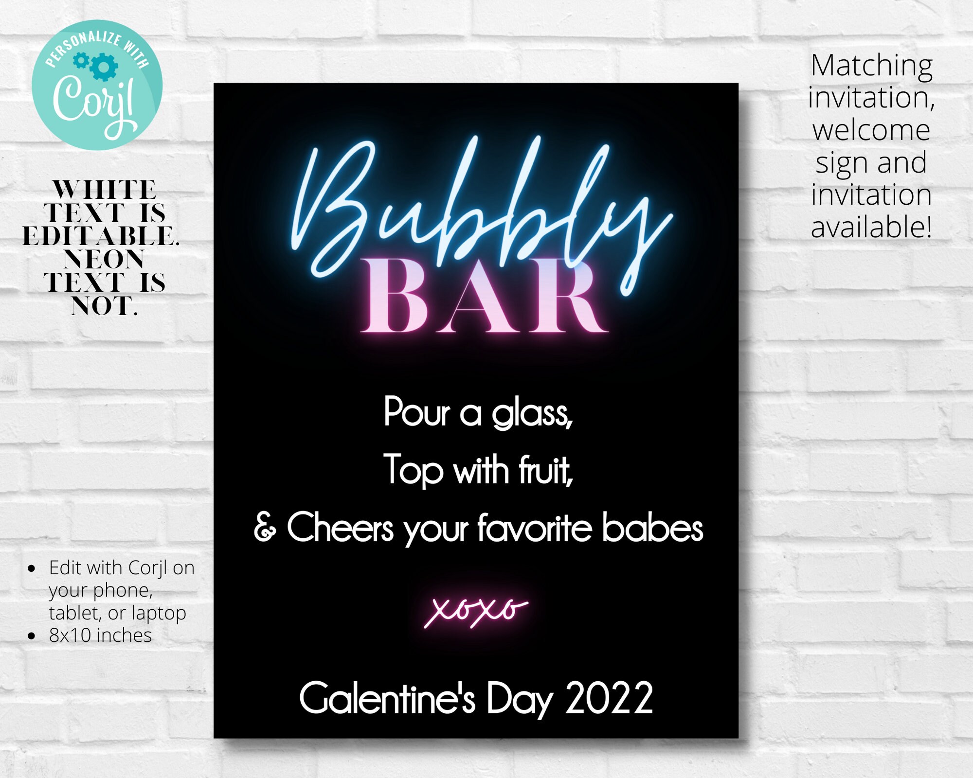 Neon Mimosa Bar Sign, Mimosa Bar, Neon Bubbly Bar Sign, Bubbly Bar ...