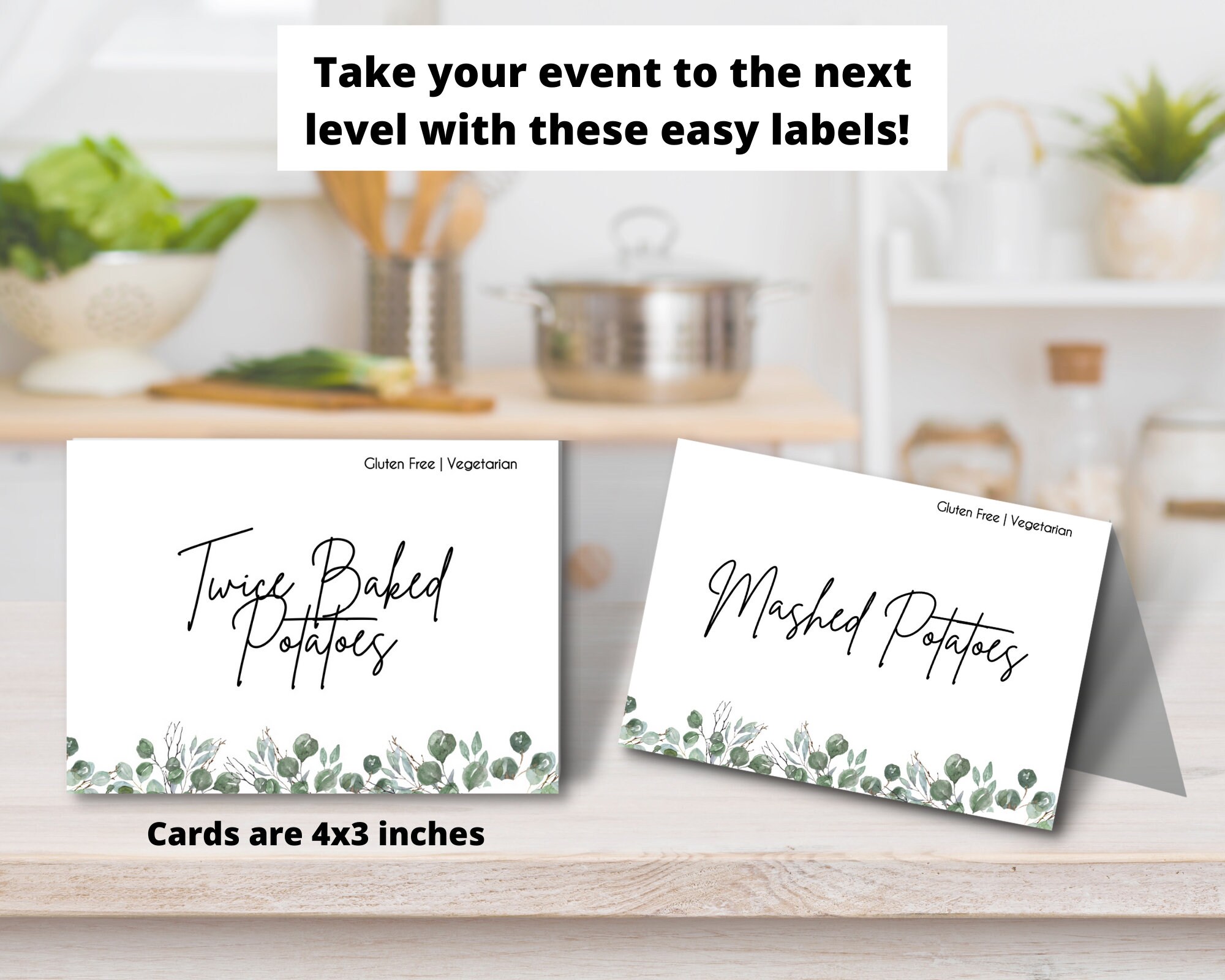 Thanksgiving Food Label Tent Card Editable, Place Card, Printable ...