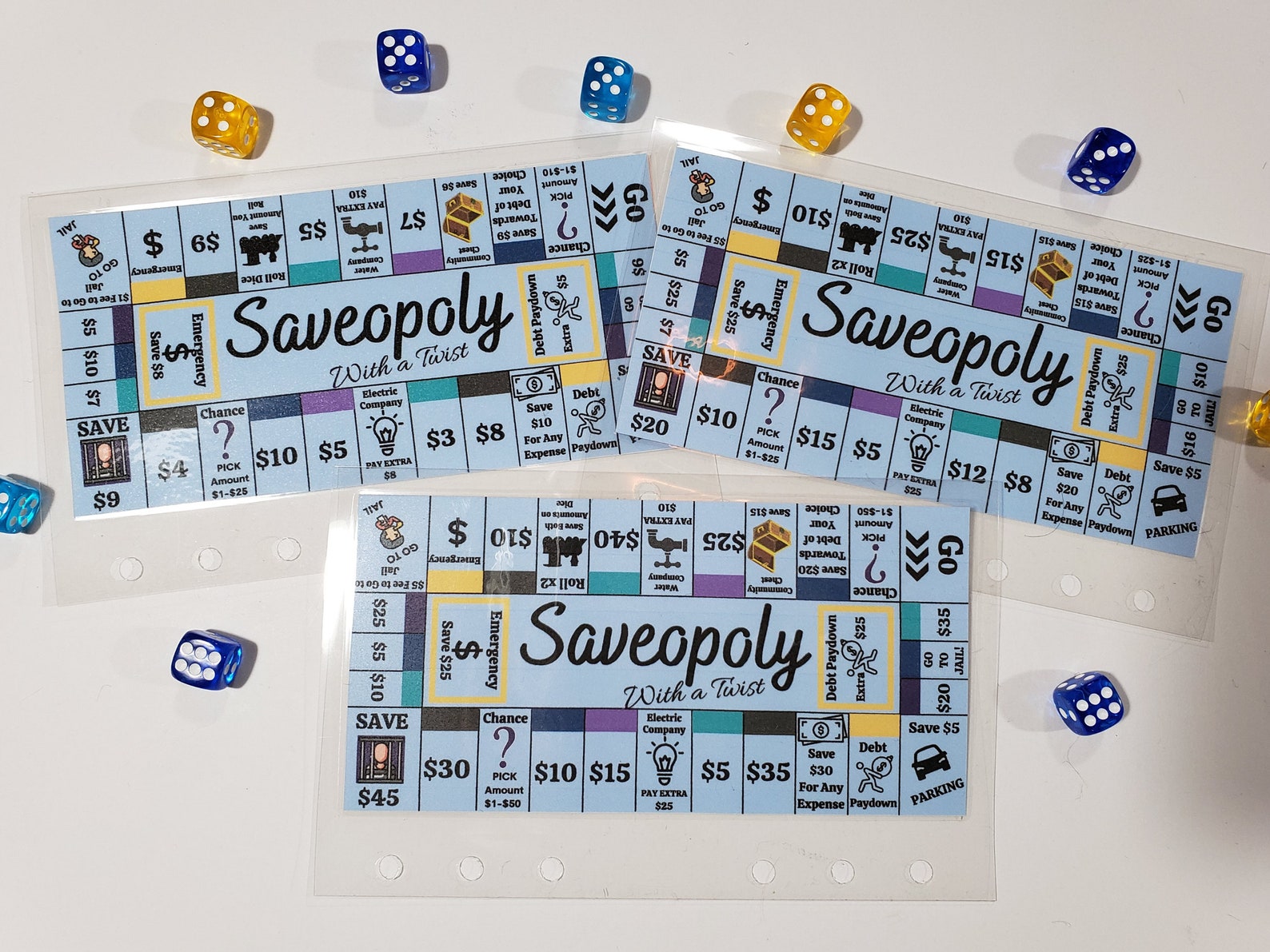 Saveopoly Savings Challenge Game Board Fits A6 Budget Binders - Etsy