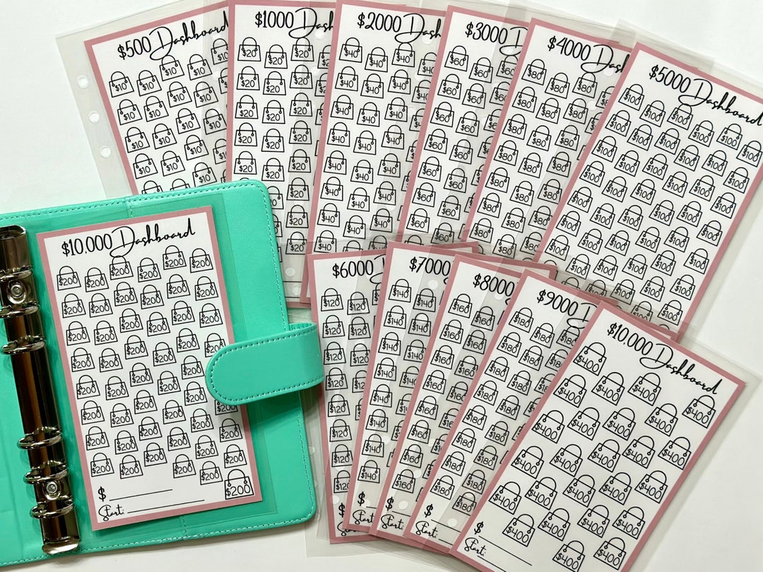 Savings Challenge Budget Binder Dashboards 10k Savings Challenge Cash ...