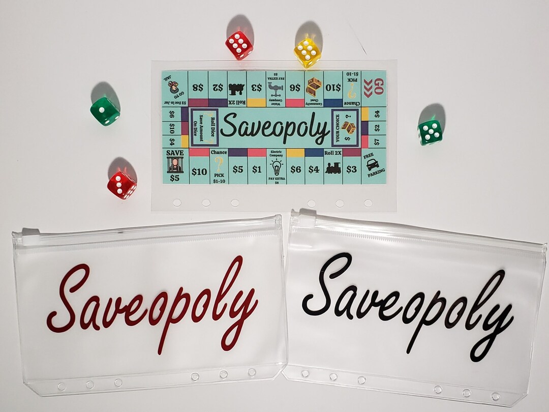 Laminated Saveopoly Savings Challenge Game & A6 Cash Envelope Fits A6 ...