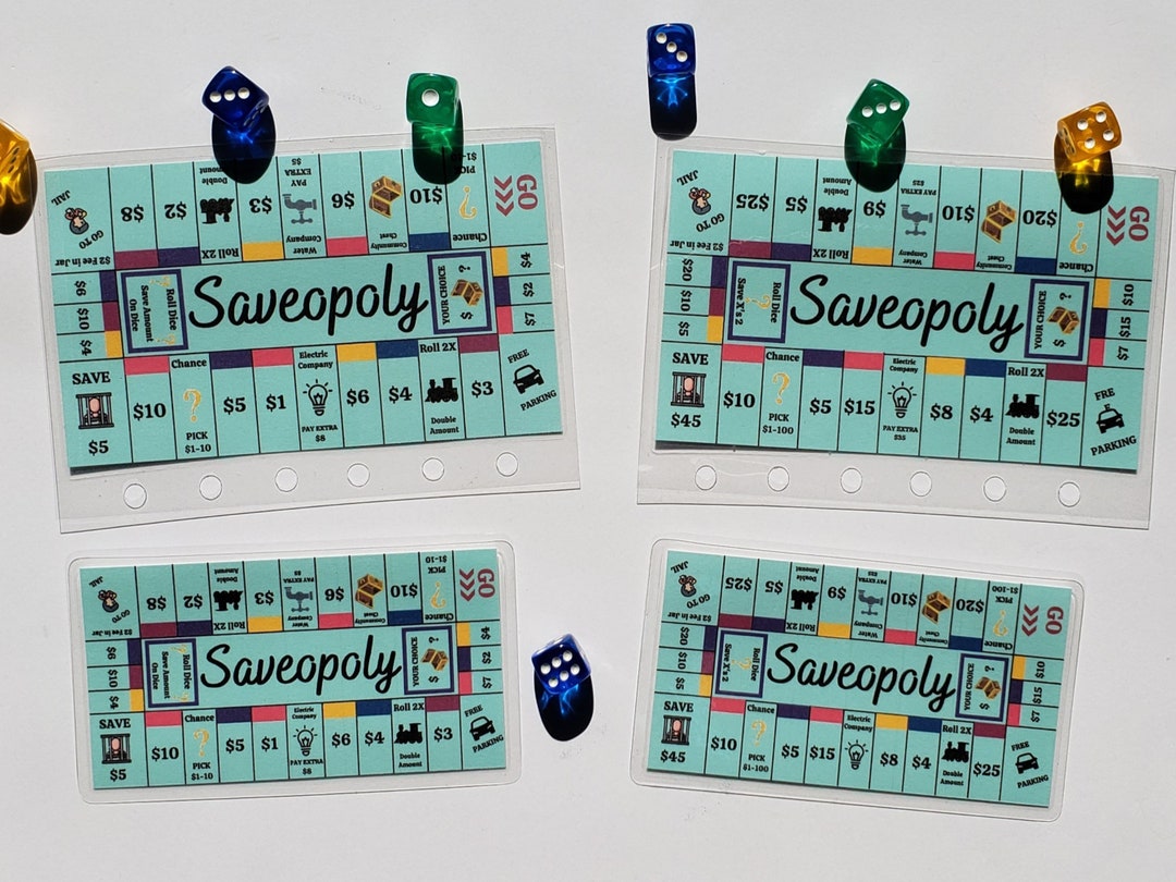 A7 Saveopoly Savings Challenge Game Fits A7 Cash Envelopes & A7 Budget ...
