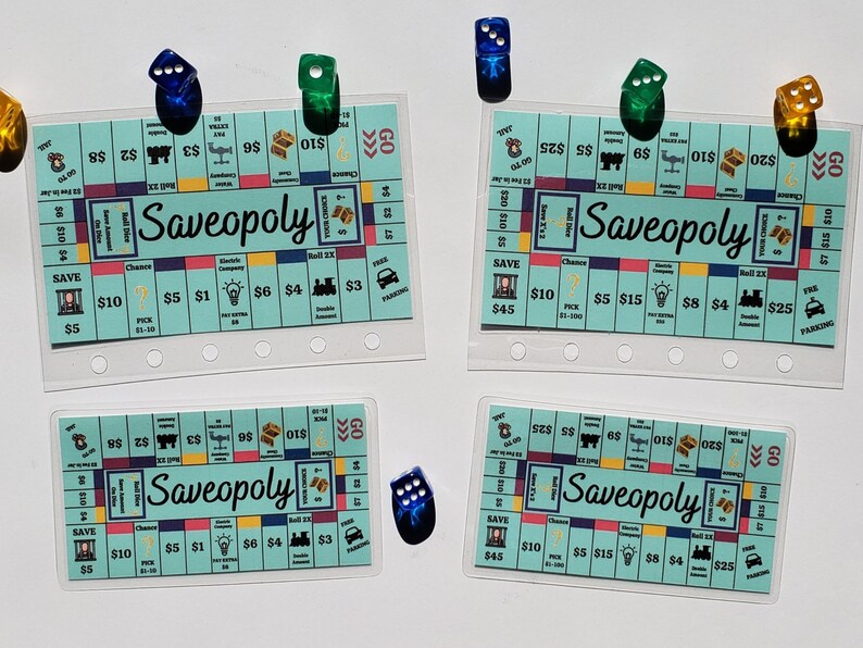 A7 Saveopoly Savings Challenge Game Fits A7 Cash Envelopes & - Etsy