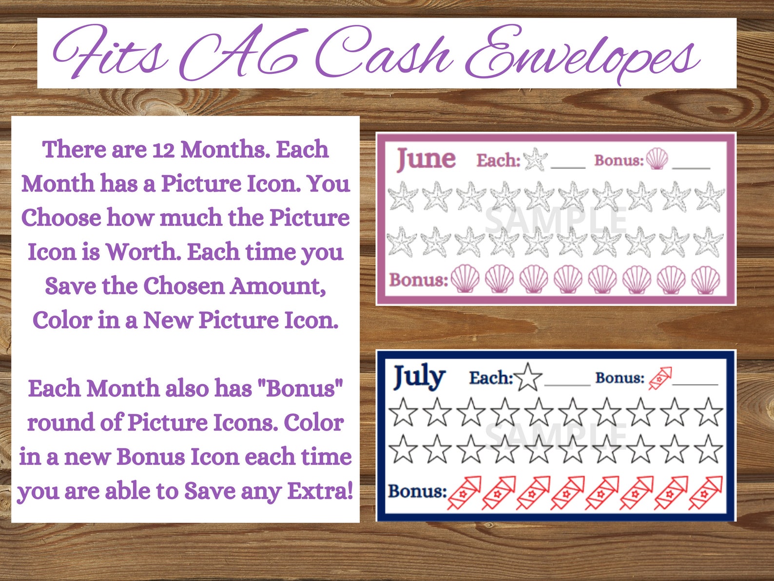 12 Month Savings Challenge Bundle Set Fits A6 Cash Envelopes - Etsy