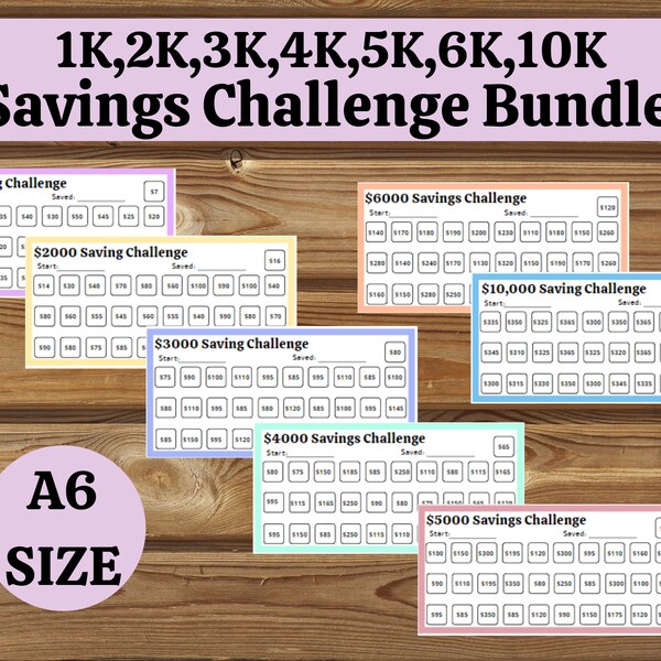 6k Savings Challenge - Etsy
