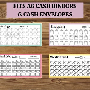 Mini Savings Challenge Bundle Fits A6 Cash Envelopes & A6 Budget ...