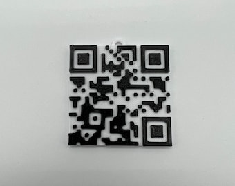 3d Print Qr Code Keychain - Etsy