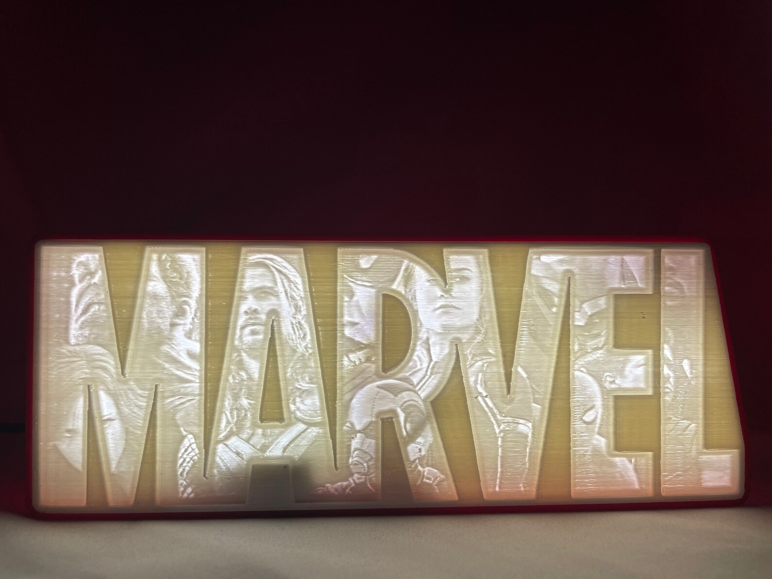 3D printed Marvel Lithophane Light Box | Etsy