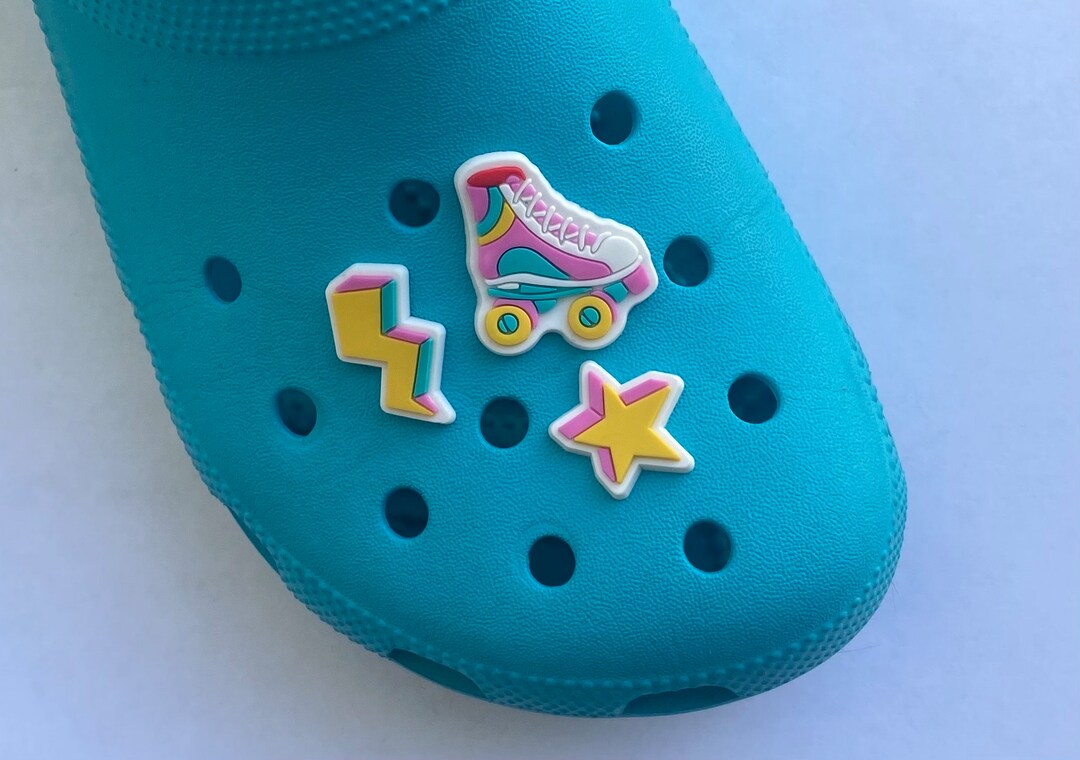Rollerskate Lightning Star Croc Charms - Etsy