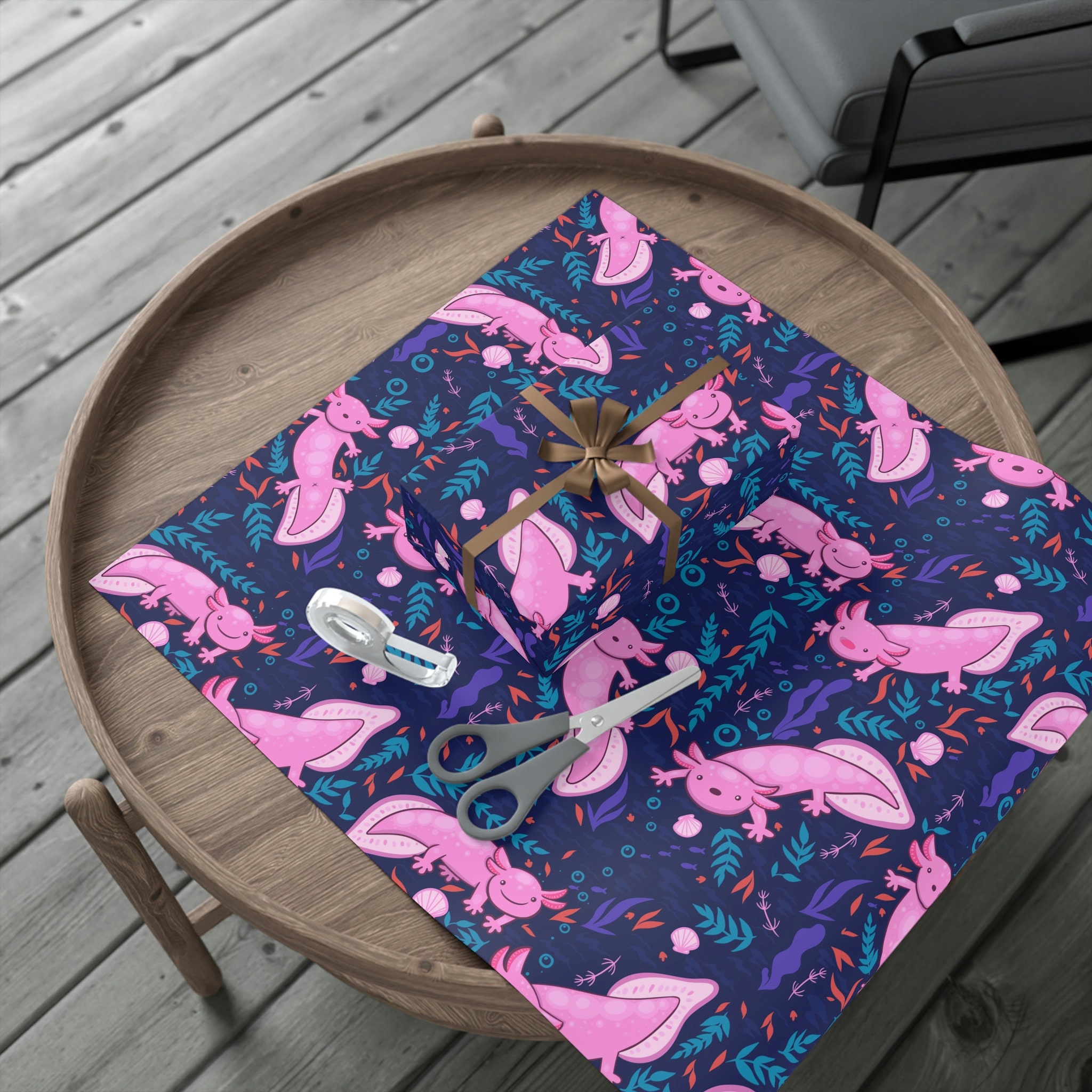 Axolotl Wrapping Paper - Etsy