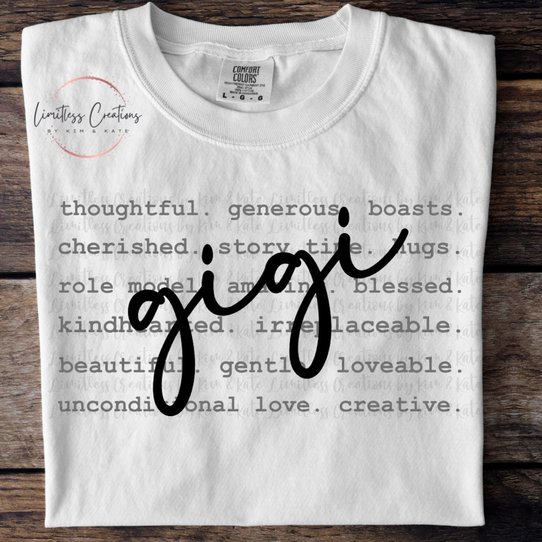 Gigi Typography/words Customizable PNG - Etsy