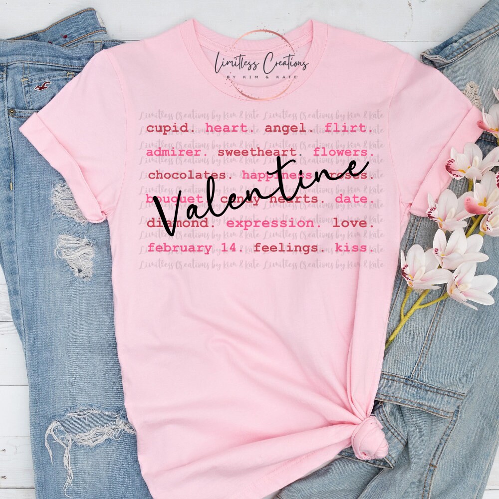 Valentine Color Typography/words Customizable PNG - Etsy