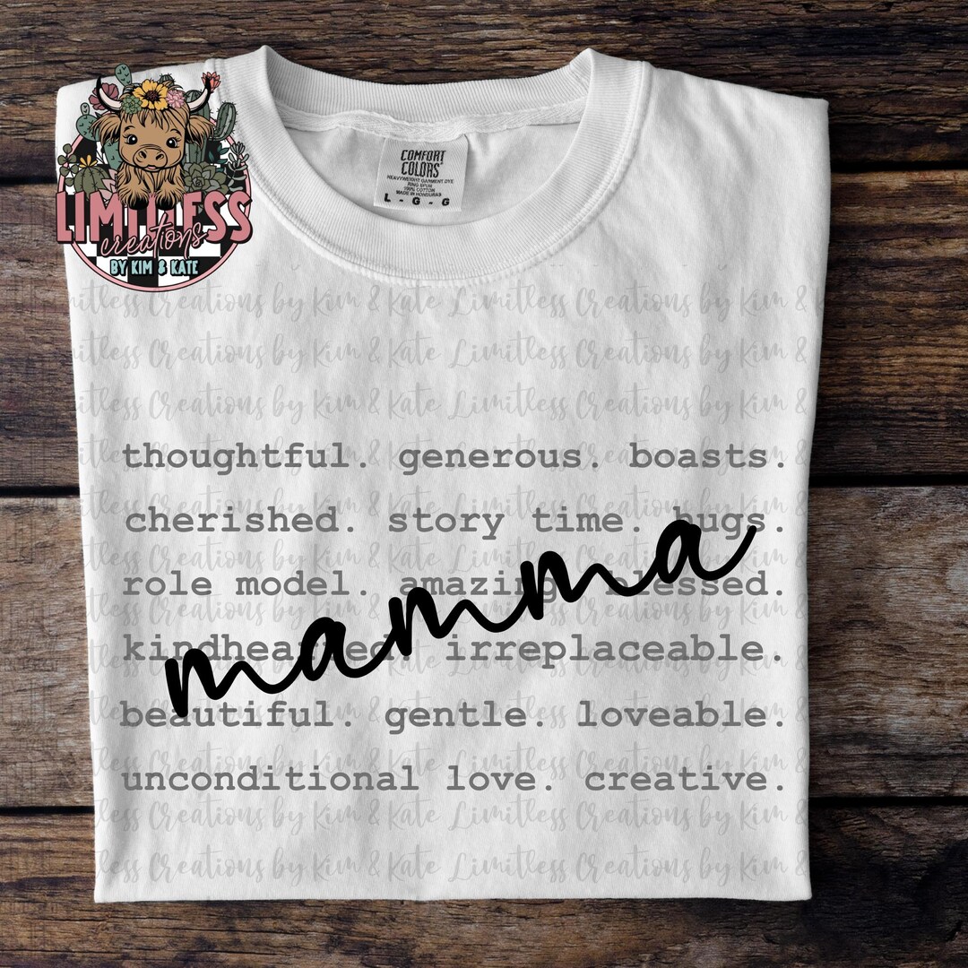 Mamma Typography/words PNG - Etsy