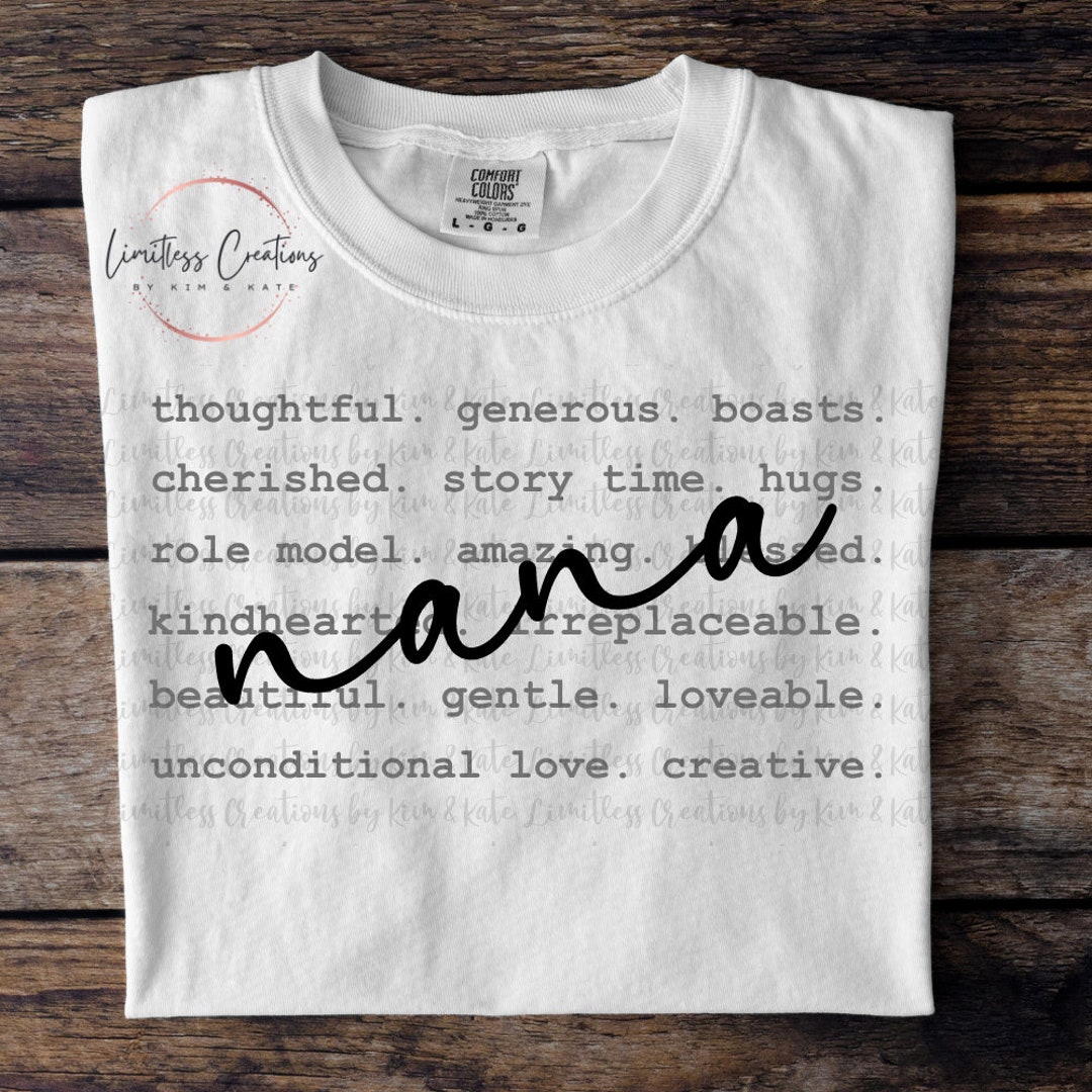 Nana Typography/words Customizable PNG - Etsy