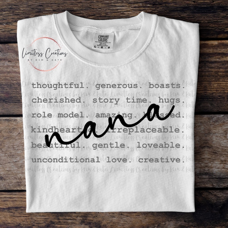 Nana Typography/words Customizable PNG - Etsy