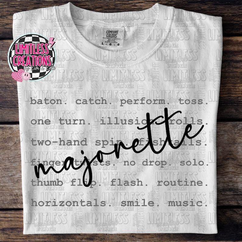 Majorette Typography/words PNG - Etsy