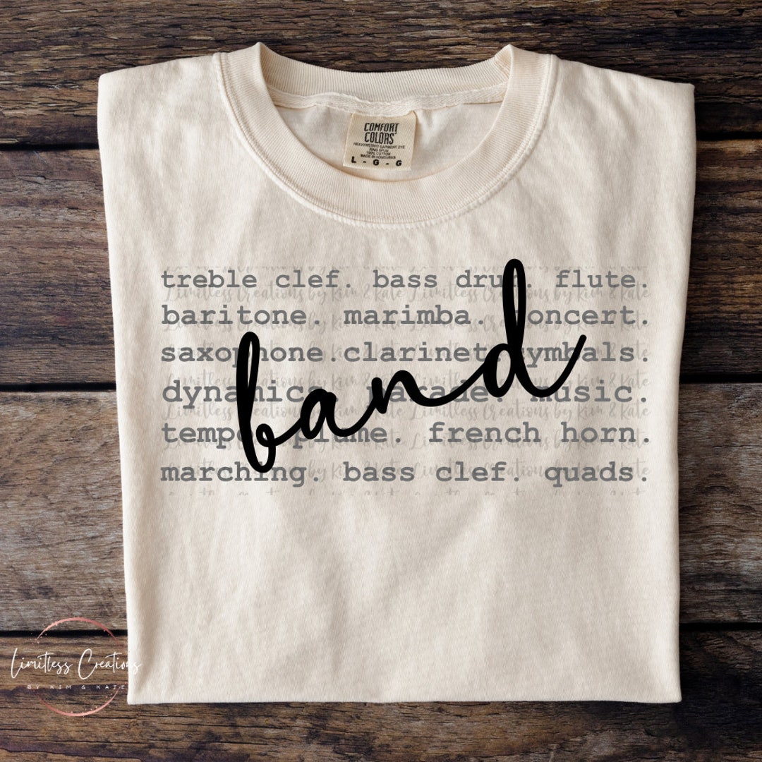 Band Typography/words Customizable PNG - Etsy