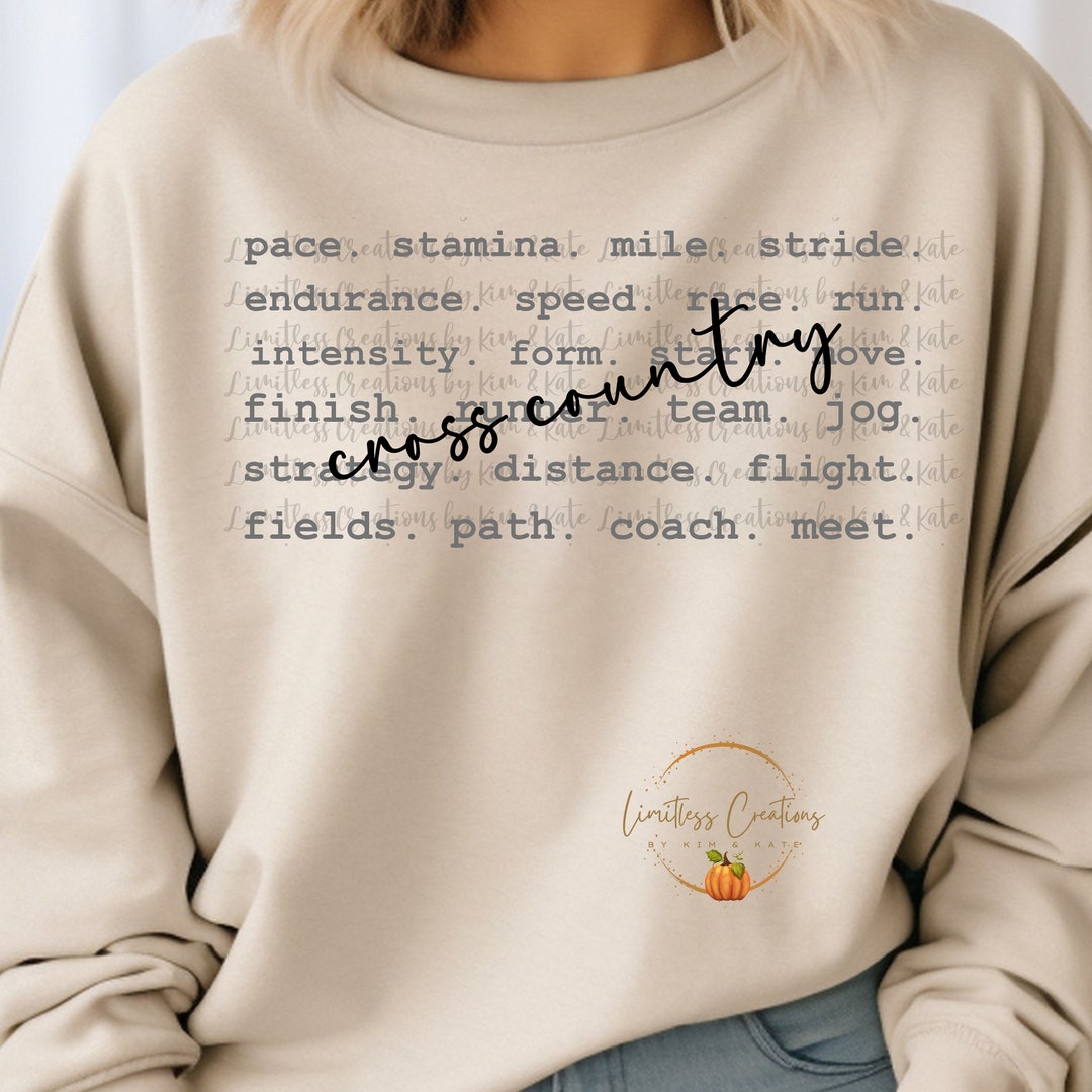 Cross Country Typography/words PNG - Etsy