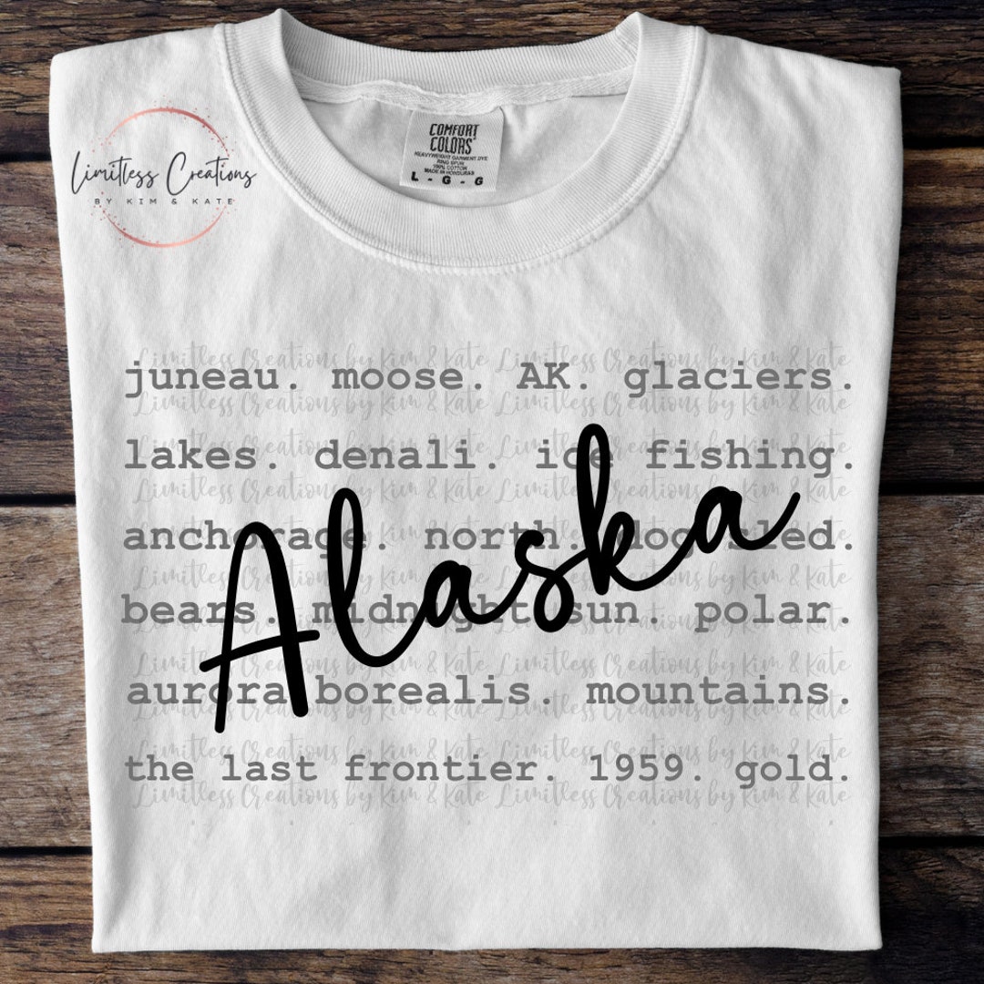 State AK Typography/words Customizable PNG - Etsy