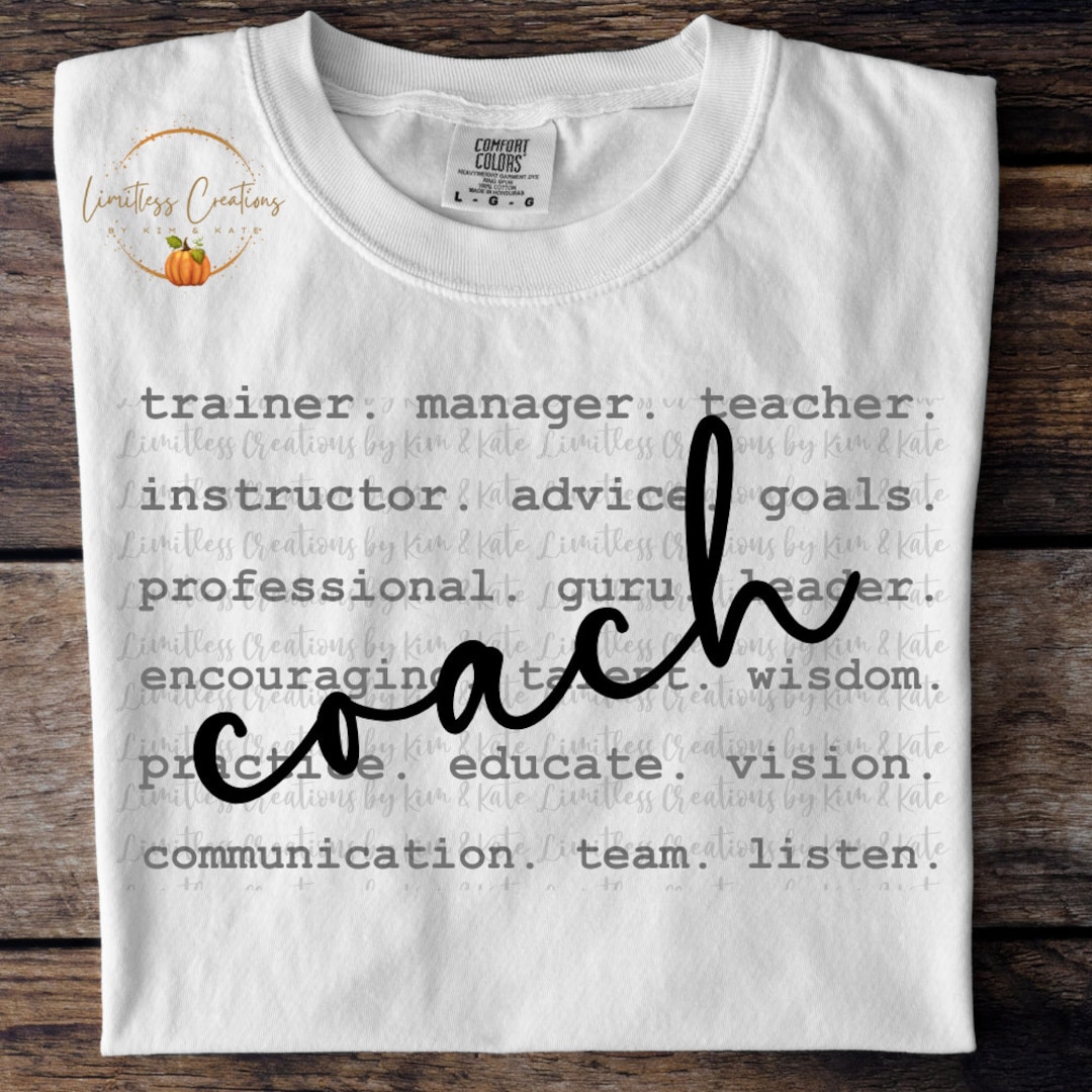 Coach Typography/words Customizable PNG - Etsy