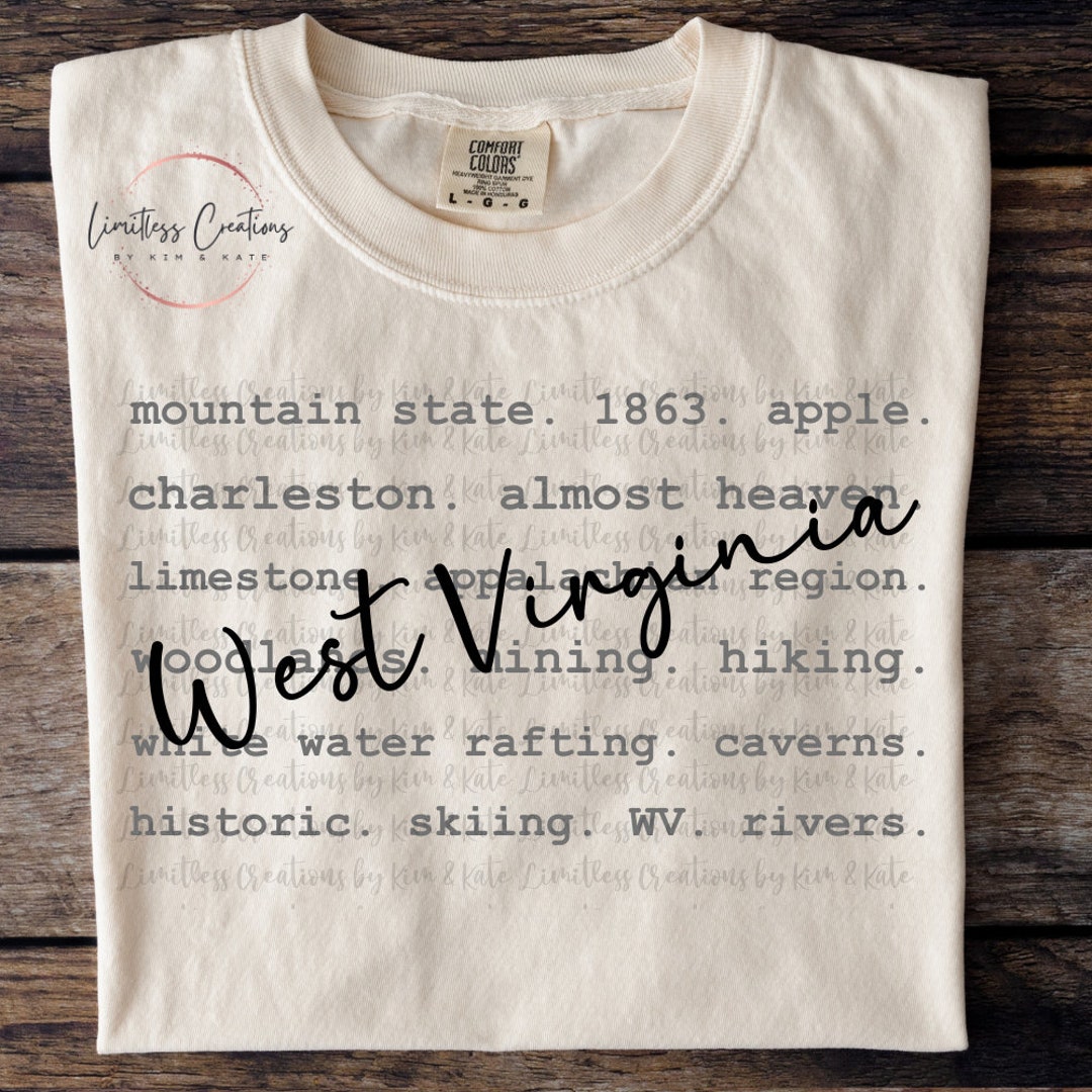 State WV Typography/words Customizable PNG - Etsy