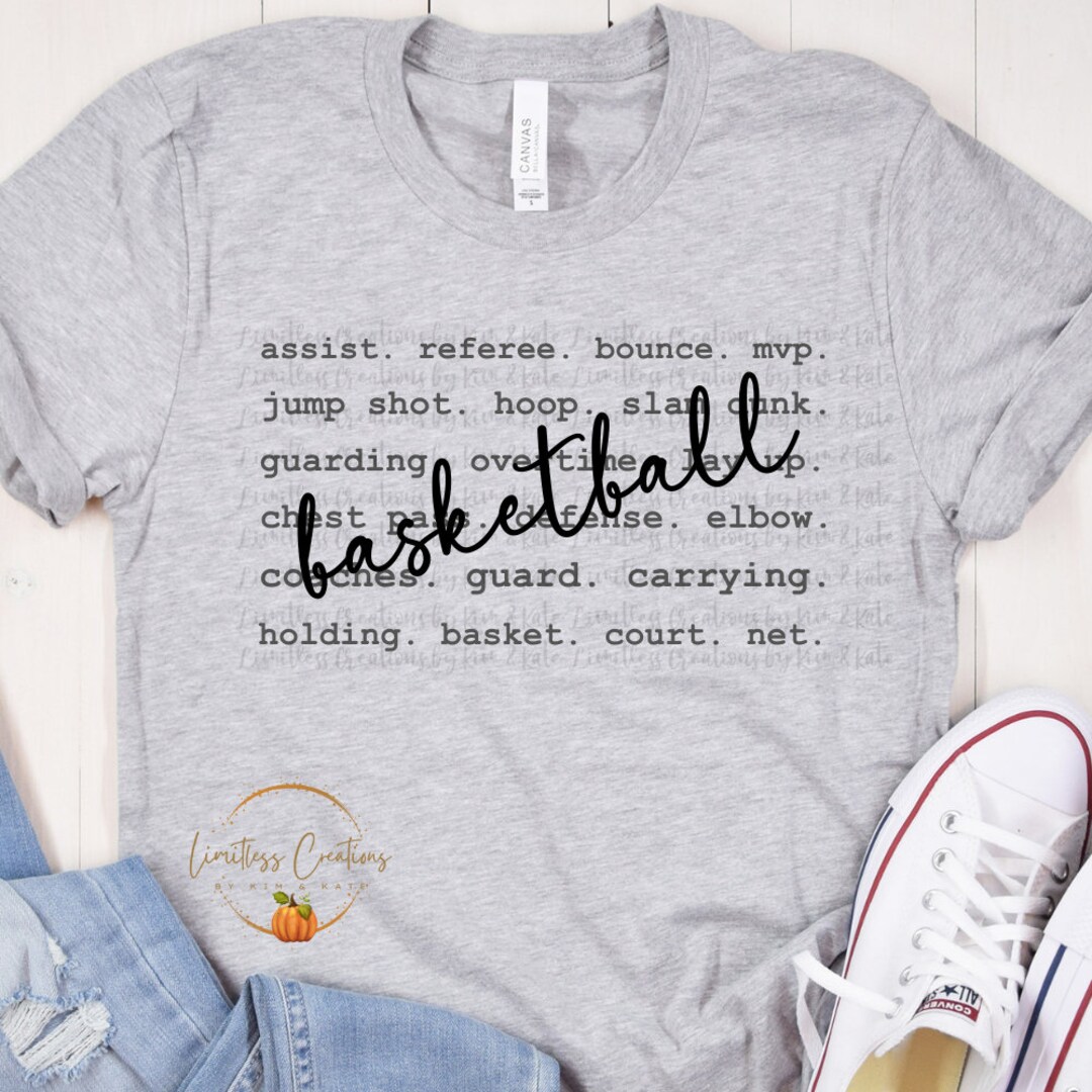 Basketball Typography/words Customizable PNG - Etsy