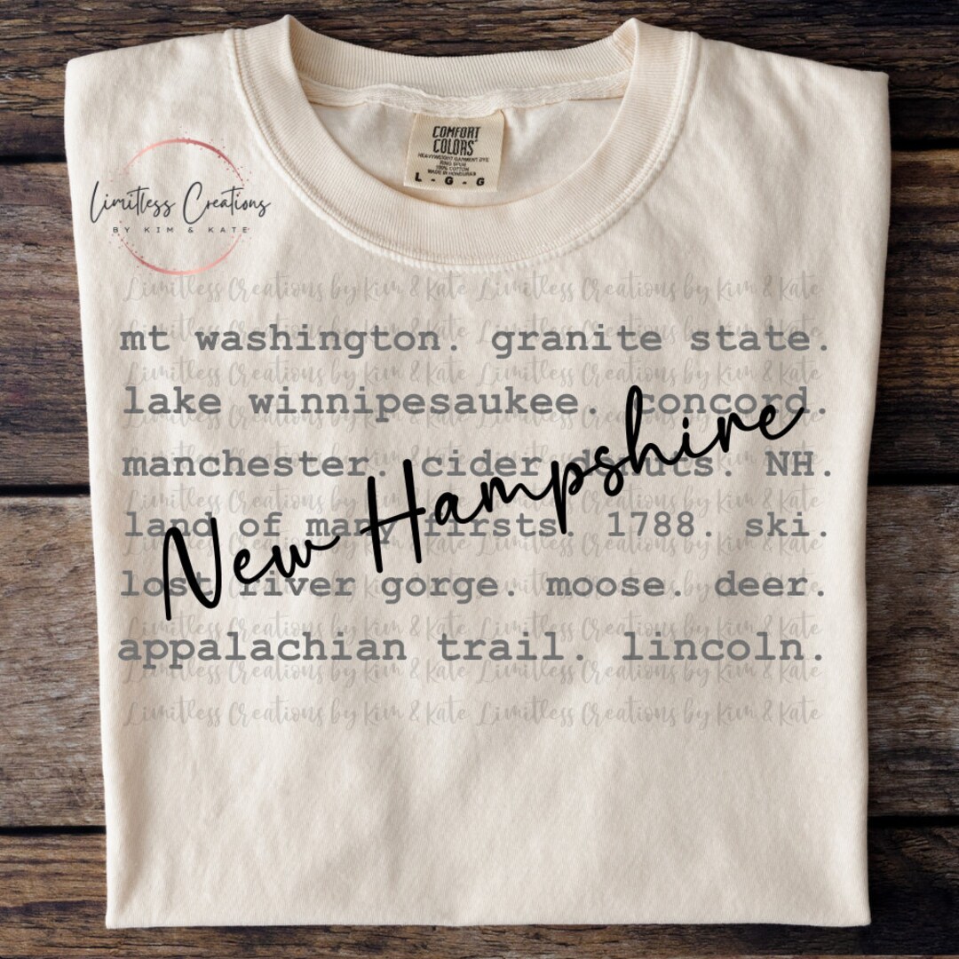 State NH Typography/words Customizable PNG - Etsy
