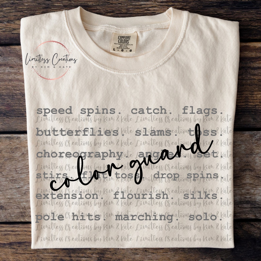 Color Guard Typography/words PNG - Etsy