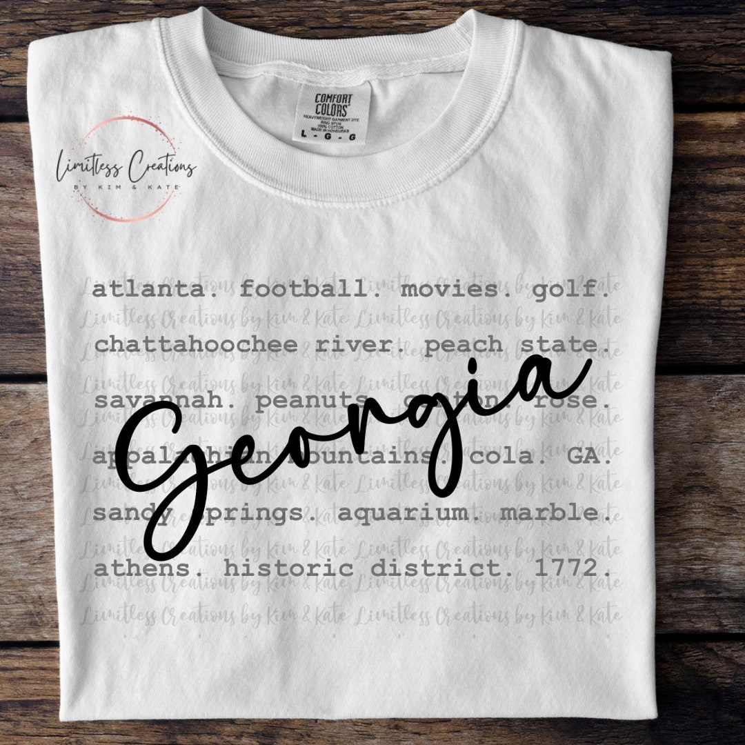 State GA Typography/words Customizable PNG - Etsy