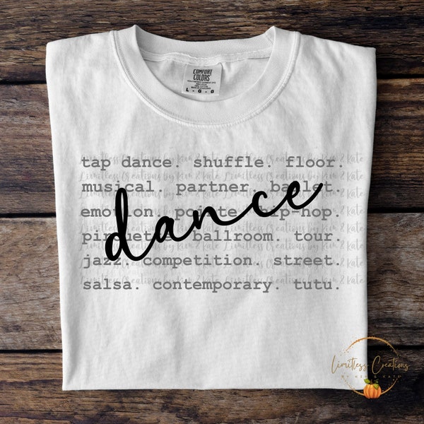 Dance Words - Etsy