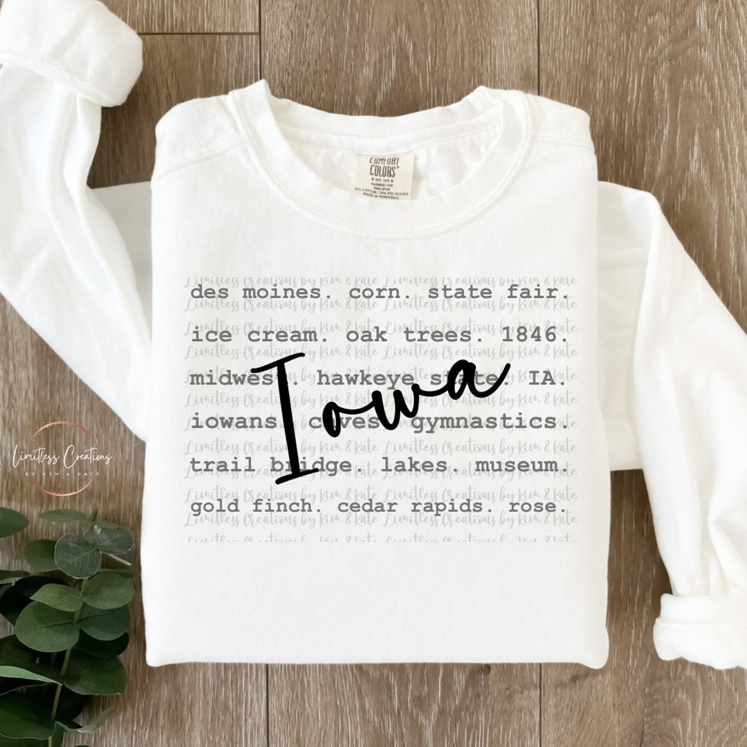 State IA Typography/words Customizable PNG - Etsy