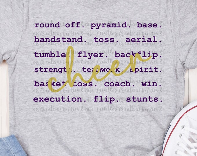 Erica Cheer/cheerleading Typography/words Customizable PNG - Etsy