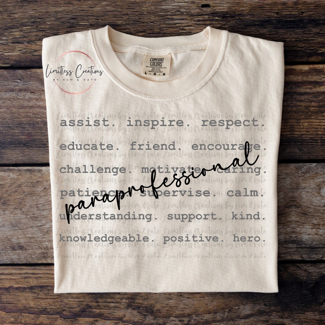 Paraprofessional Typography/words Customizable PNG - Etsy