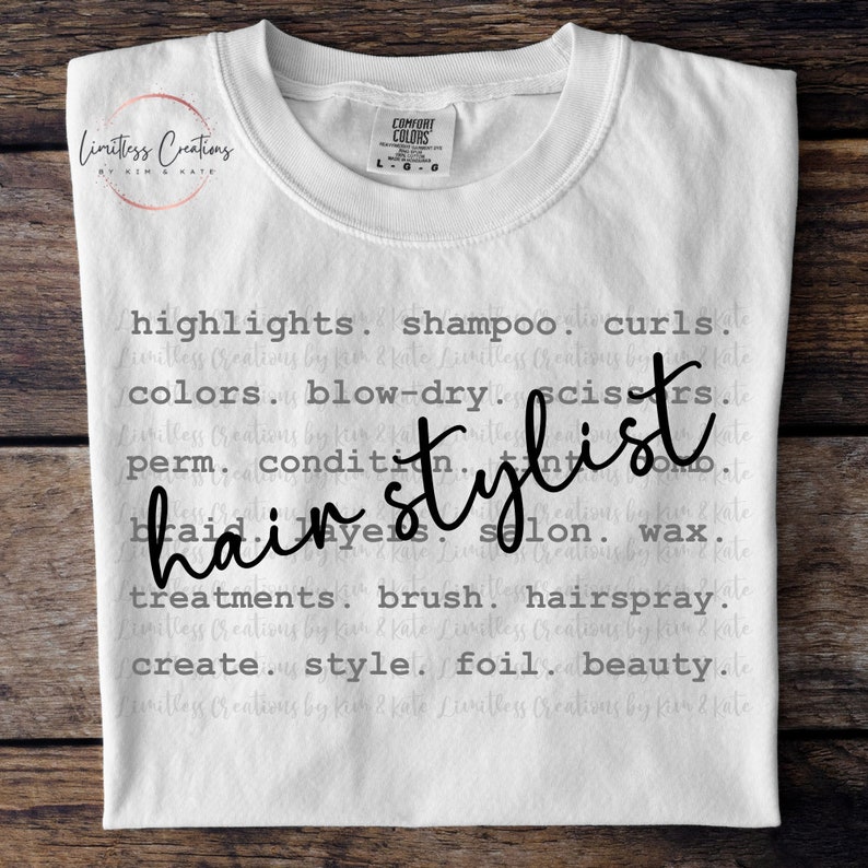 Hair Stylist Typography/words Customizable PNG - Etsy