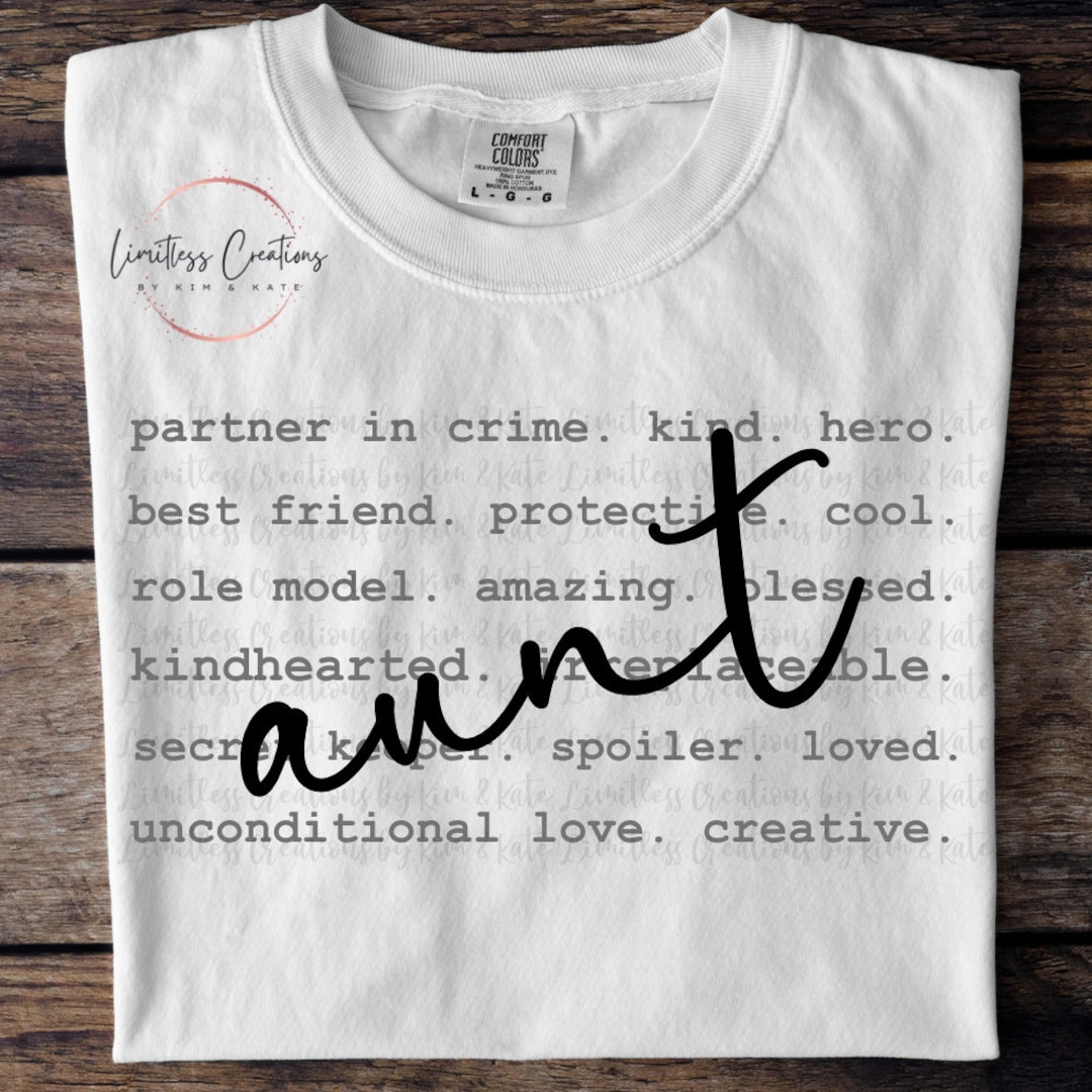 Aunt Typography/words Customizable PNG - Etsy
